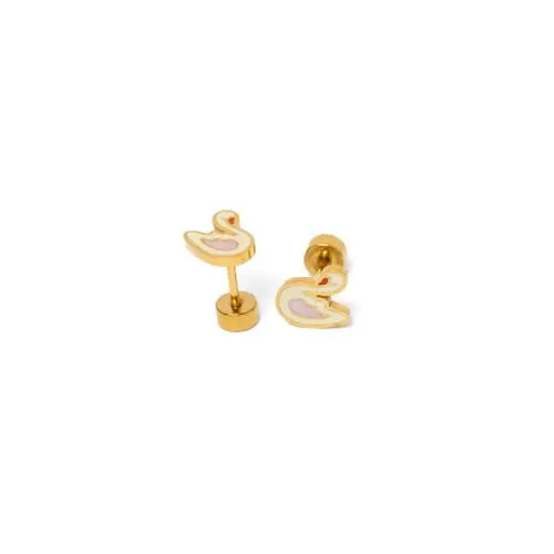 PIP POP Swan Stud Earrings - White
