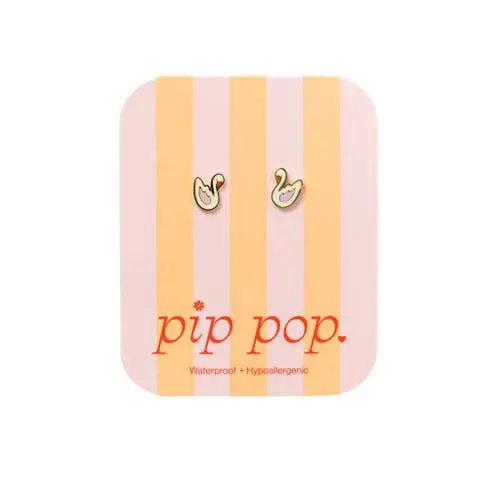 PIP POP Swan Stud Earrings