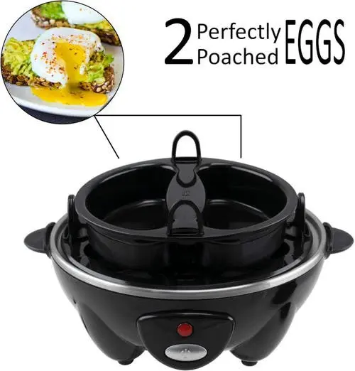 BRENTWOOD 7 Egg Cooker/steamer - Black
