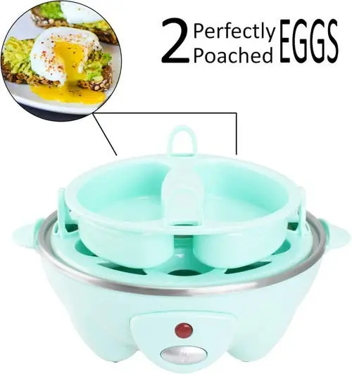 BRENTWOOD 7 Egg Cooker/steamer - Blue