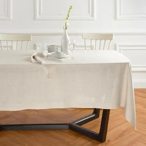 SOLINO HOME Linen Tableclothsonoma - Flax