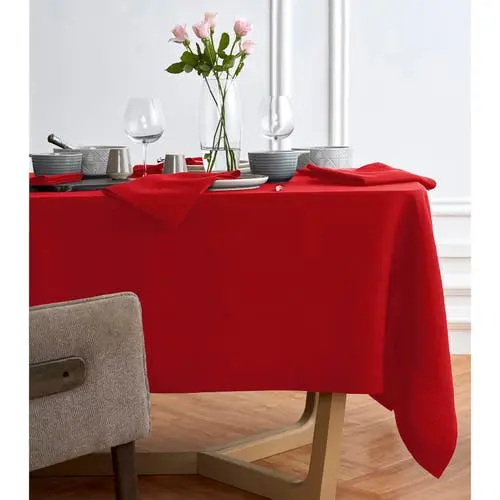 SOLINO HOME Linen Tableclothsonoma - Red