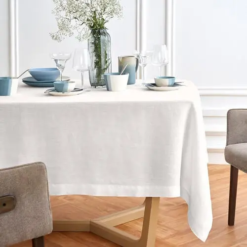 SOLINO HOME Linen Tableclothsonoma - White