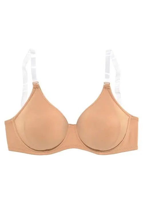 LASCANA Multi-strap Underwire T-shirt Bra - Tan