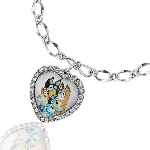 BLUEY Heart Pendant Chain Bracelet
