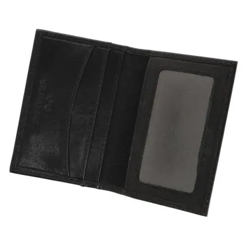 Trafalgar Tennyson Bi-fold Id Window Leather Card Case - Black