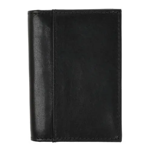 Trafalgar Tennyson Bi-fold Id Window Leather Card Case - Black