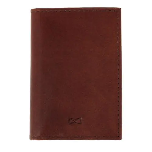 Trafalgar Tennyson Bi-fold Id Window Leather Card Case - Brown