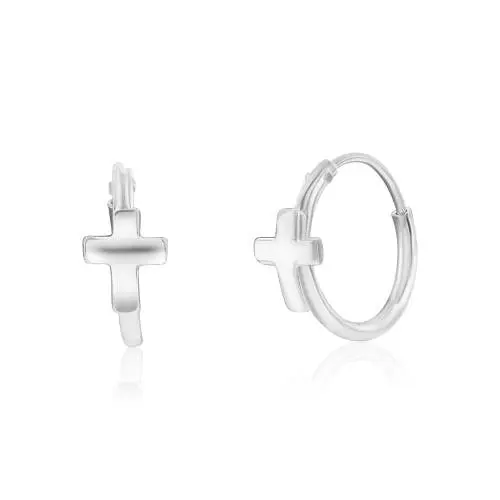 DONATELLO GIAN Sterling Cross Necklace And Earrings Set