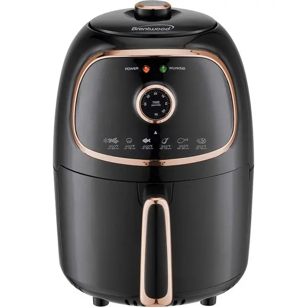 BRENTWOOD 2qt Electric Air Fryer - Black And Copper