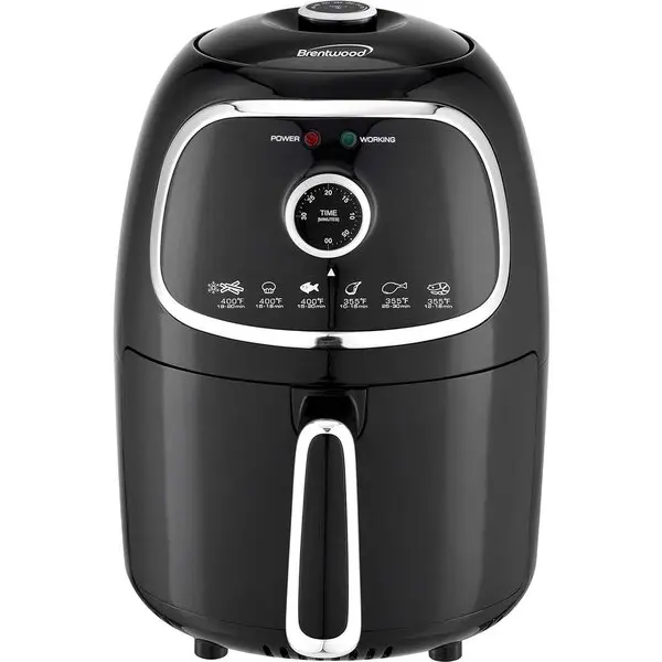 BRENTWOOD 2qt Electric Air Fryer - Black And Silver