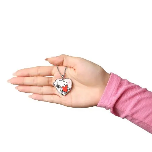 PEANUTS Snoopy Heart Locket Pendant Necklace