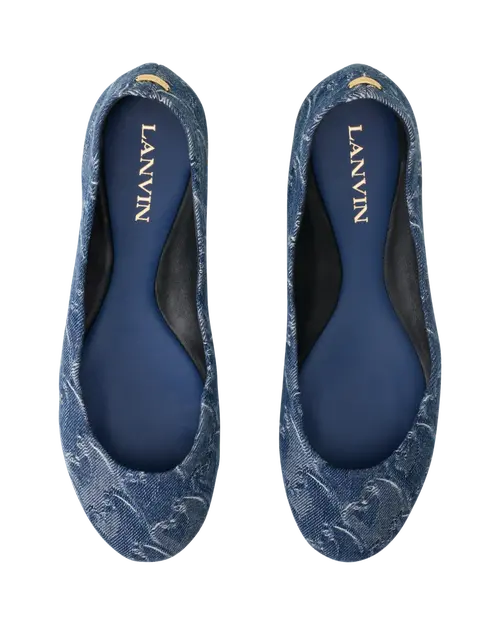 LANVIN Lunar Year Denim Ballerinas