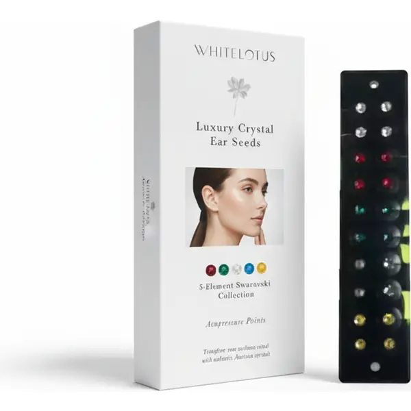 WHITE LOTUS BEAUTY Luxury Crystal Ear Seeds - Neutral