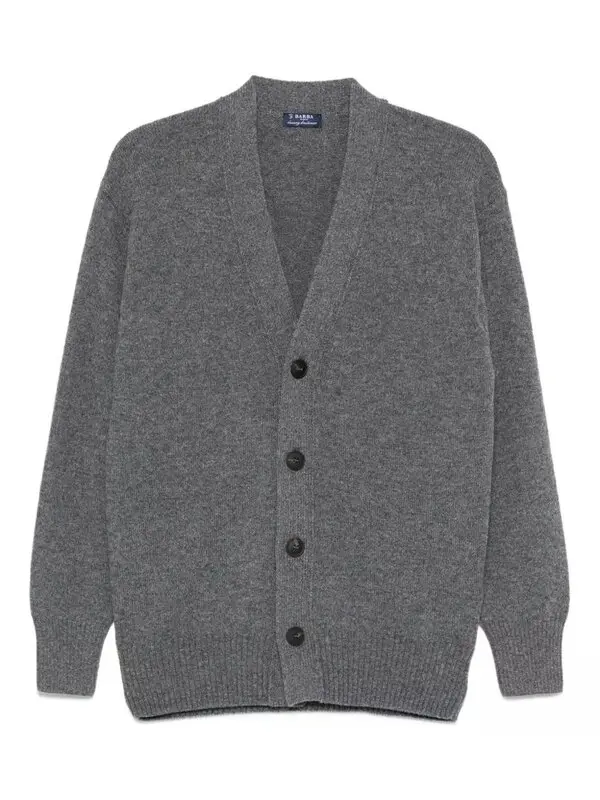 BARBA NAPOLI Merino-wool Cardigan - Grey