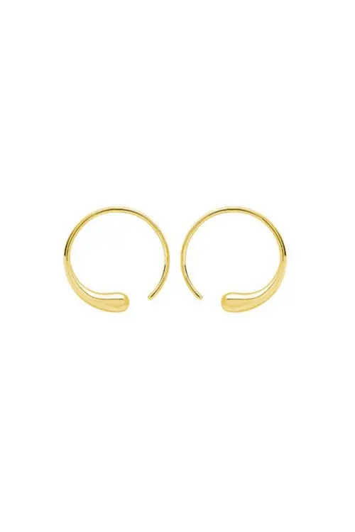 LUCY QUARTERMAINE Luna Hoop Earrings - Gold Vermeil