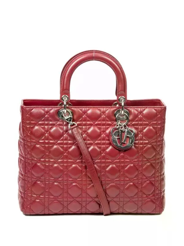 Dior Large Lady Handbag - Red