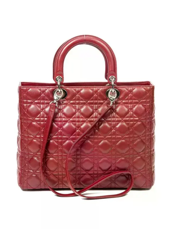 Dior Large Lady Handbag - Red