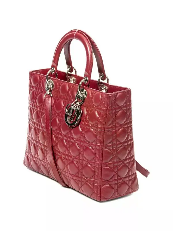 Dior Large Lady Handbag - Red