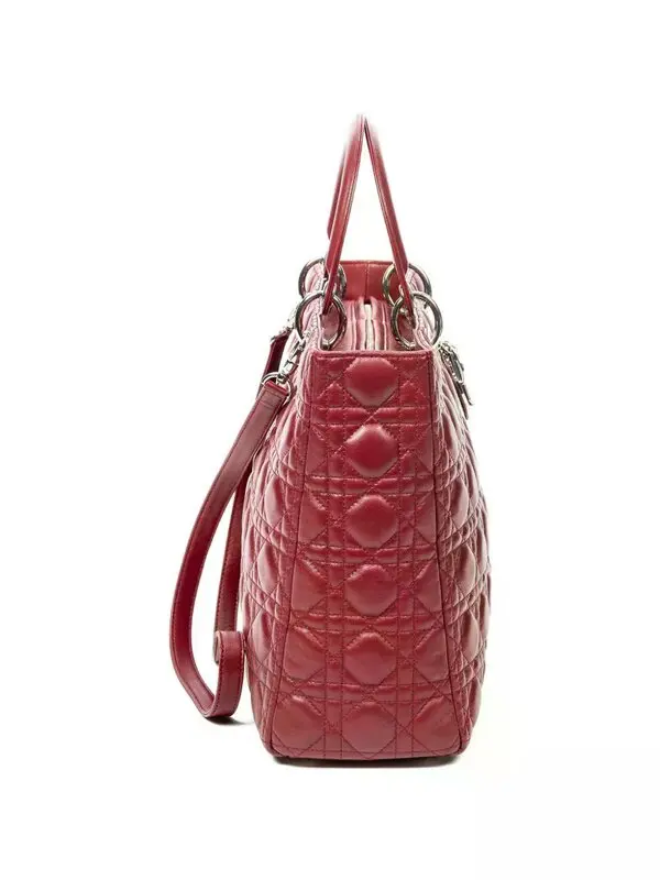 Dior Large Lady Handbag - Red