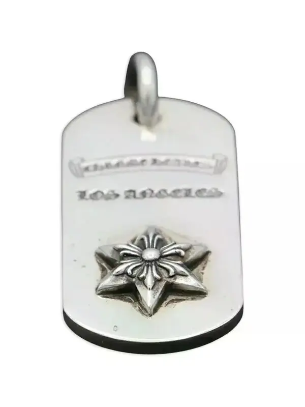 Chrome Hearts Raised Star Dog Tag Necklace