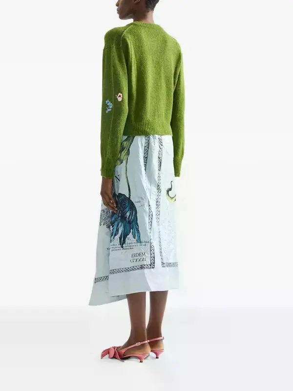 Erdem Floral Printed Midi Skirt