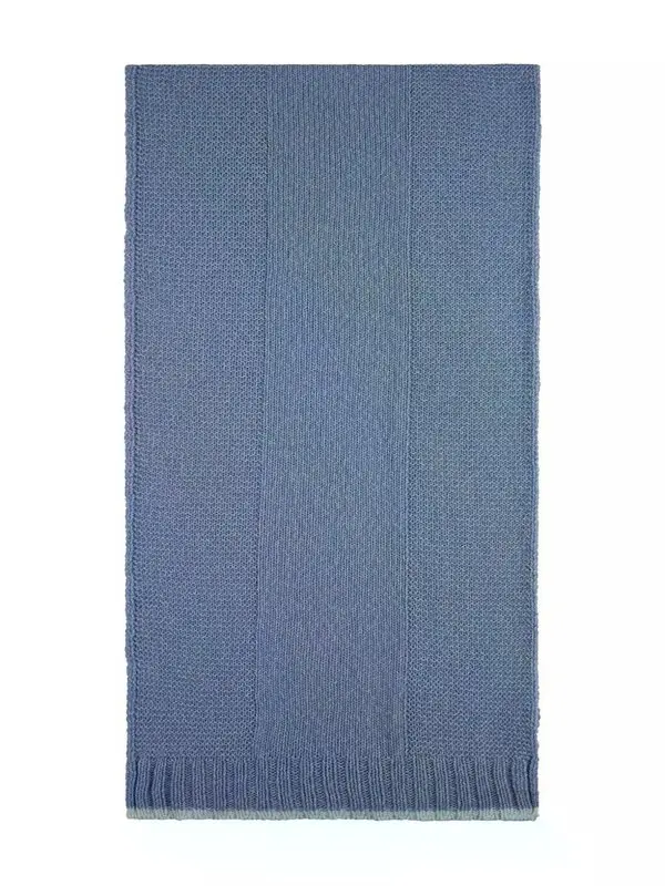 Paul & Shark Ribbed-trim Scarf - Blue