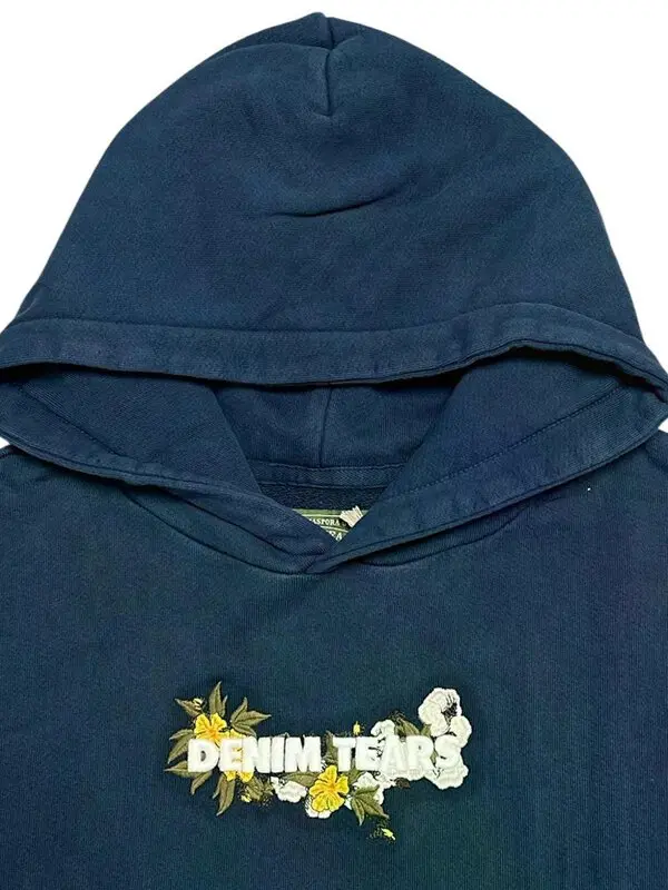 DENIM TEARS Embroidered Floral Logo Hoodie