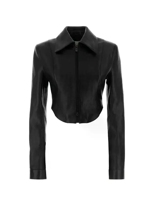 Magda Butrym Collared Leather Jacket