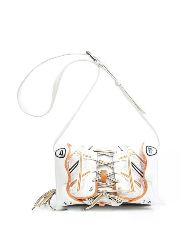 Balenciaga Sneakerhead Flap Shoulder Bag - White
