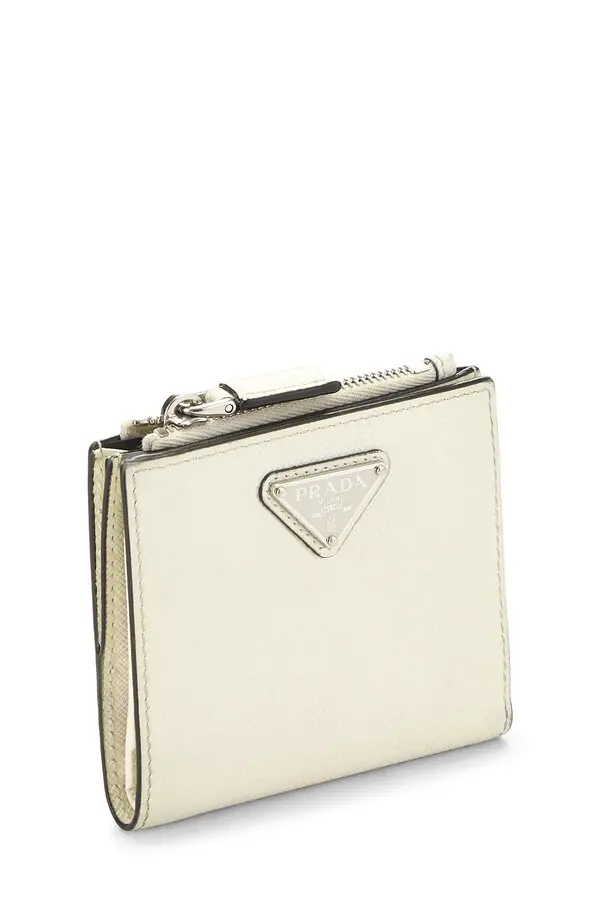 Prada Saffiano Snap Compact Wallet