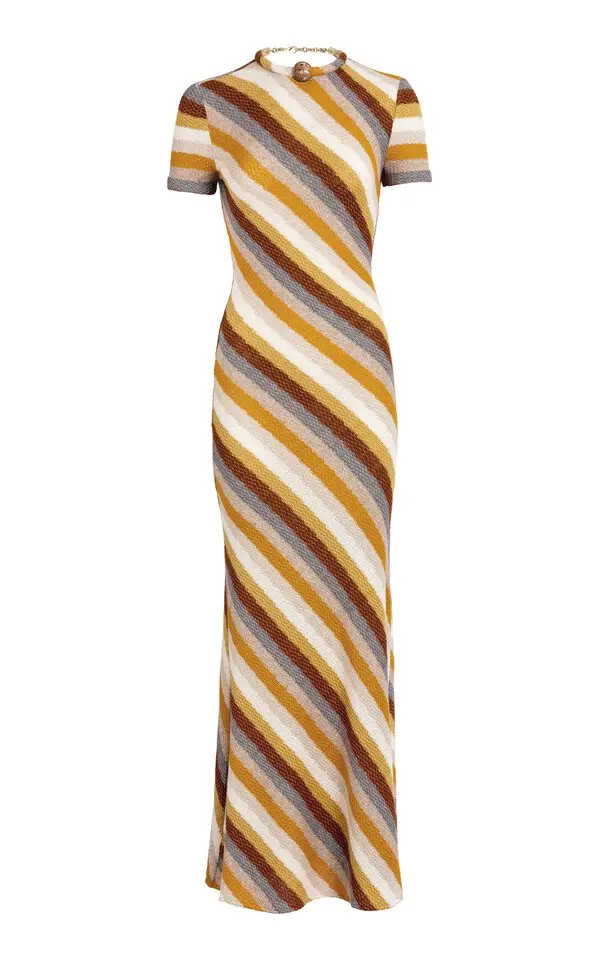 Silvia Tcherassi Allie Jewel-detailed Knit Maxi Dress - Multi