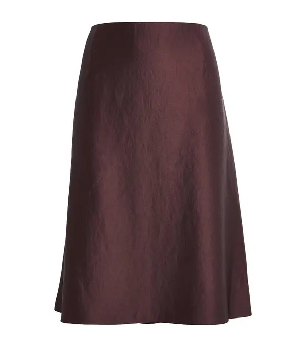 Vince Satin A-line Knee Length Skirt