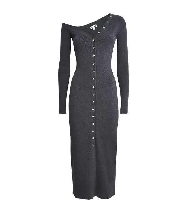 Staud Wool-blend Craftsman Midi Dress