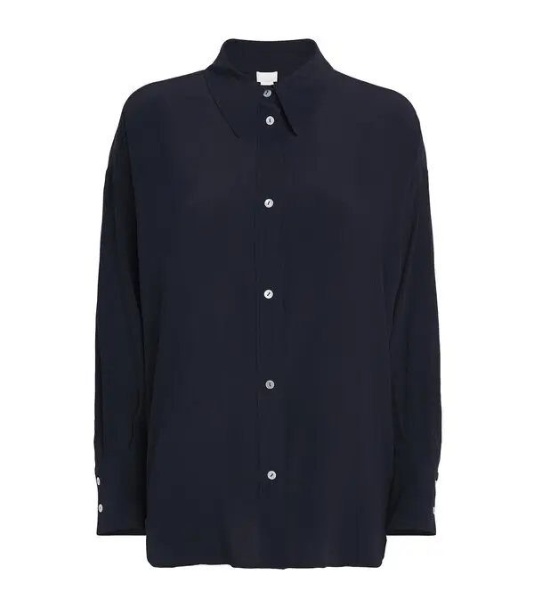 NOMADISSEM Shirred Silk Shirt