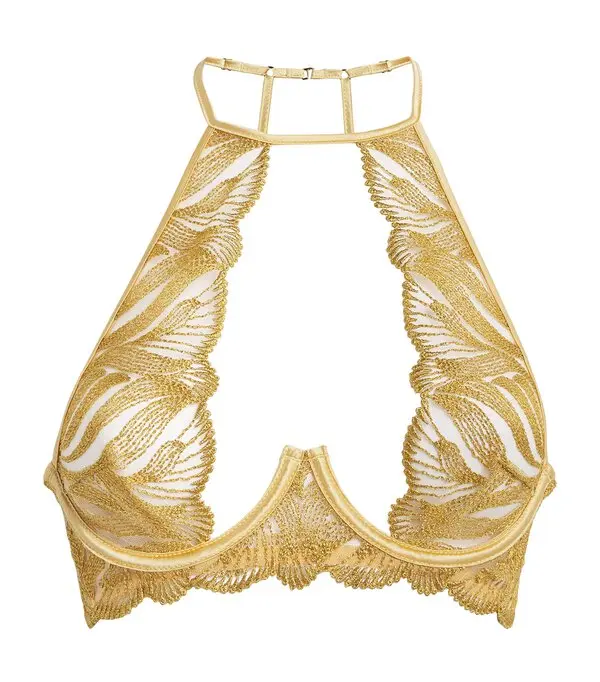 COCO DE MER Celeste Plunge Bra - Gold