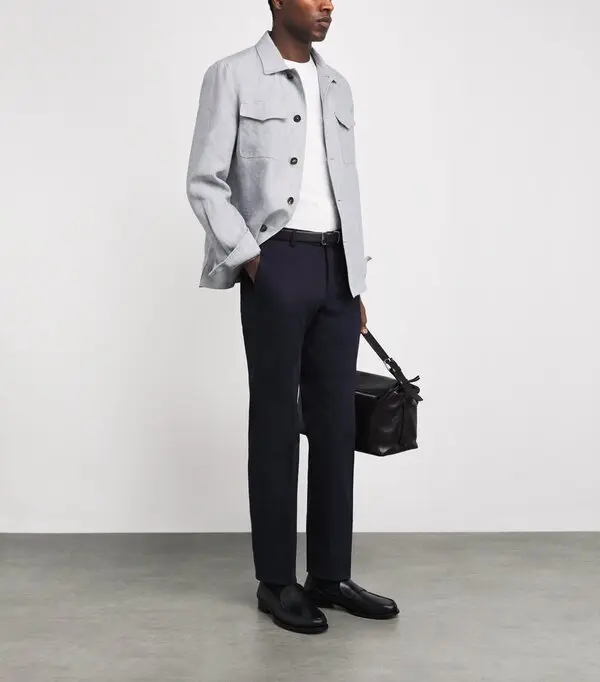 Brioni Cotton-blend Pienza Straight Trousers