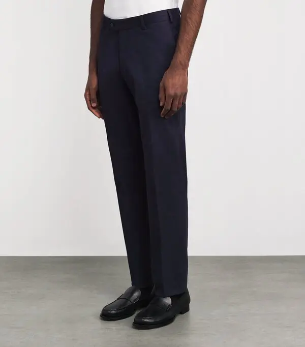 Brioni Cotton-blend Pienza Straight Trousers
