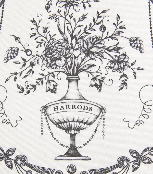 Harrods Silk Lace Print Scarf