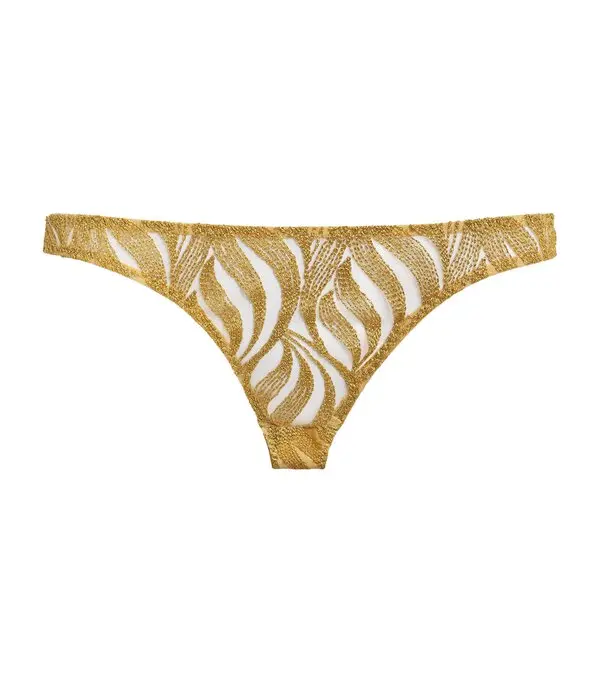 COCO DE MER Celeste Brazilian Briefs - Gold