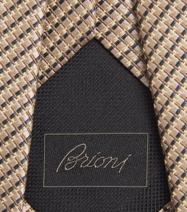 Brioni Geometric-jacquard Silk Tie