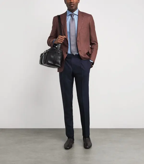 Brioni Wool Pleated Melbourne Trousers
