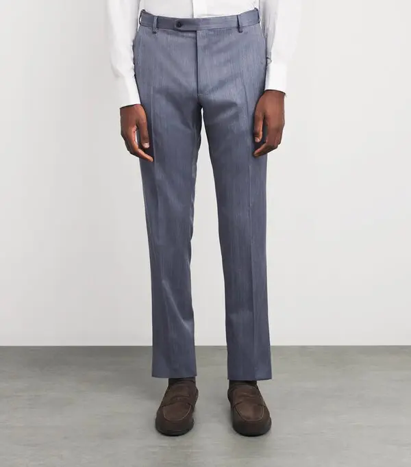 Brioni Wool Journey Straight Trousers