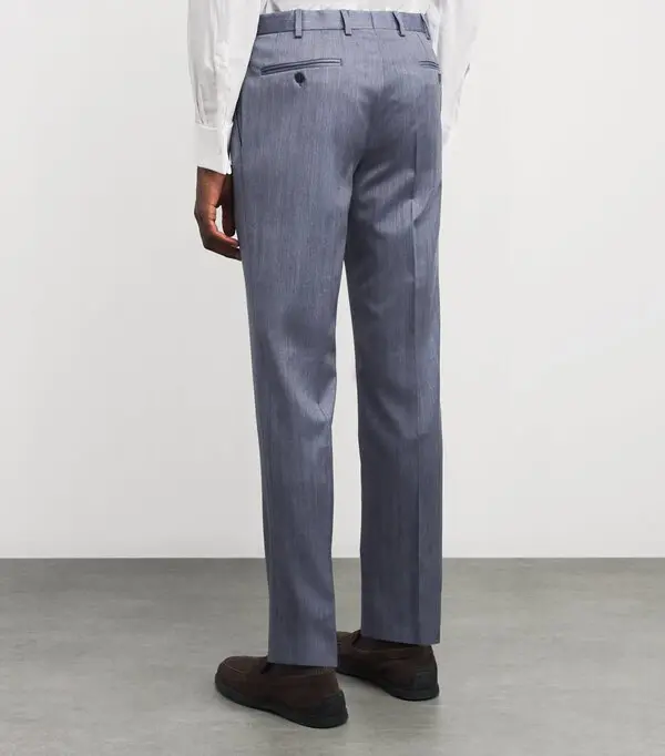 Brioni Wool Journey Straight Trousers
