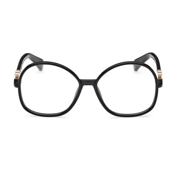 Max Mara Oversized Round Eyeglasses - Black