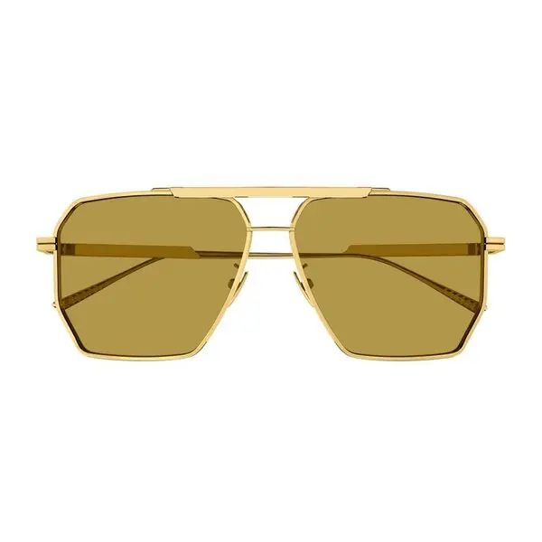 Bottega Veneta Linea Minimalist Sunglasses - Gold