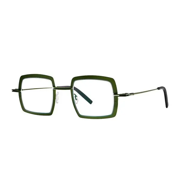 THEO EYEWEAR Square Frame Eyeglasses - Green