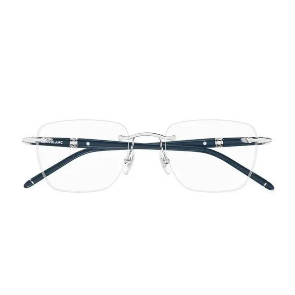 Montblanc Rectangular Frame Glasses - Silver