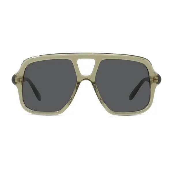 Loewe Slim Double-bridge Pilot Sunglasses - Gray