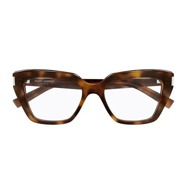 Saint Laurent Linea Corner Angle Eyeglasses - Havana